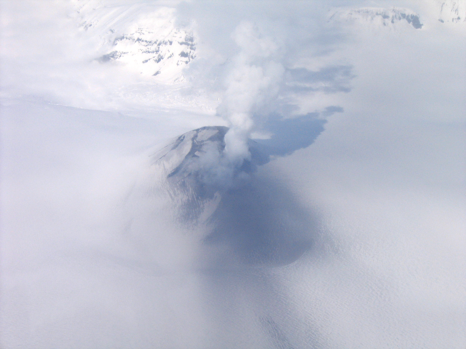 Photograph of Veniaminof Caldera on May 10, 2006. Photos shows vigorous ...