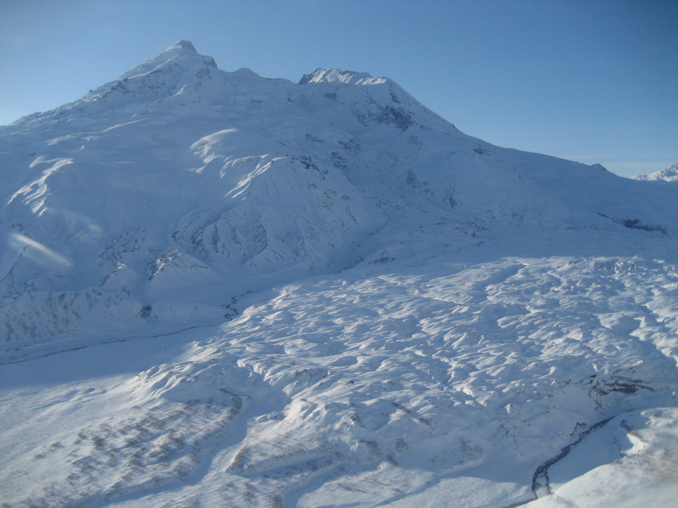 Redoubt Volcano and the piedmont lobe of the Drift Glacier from the NE.