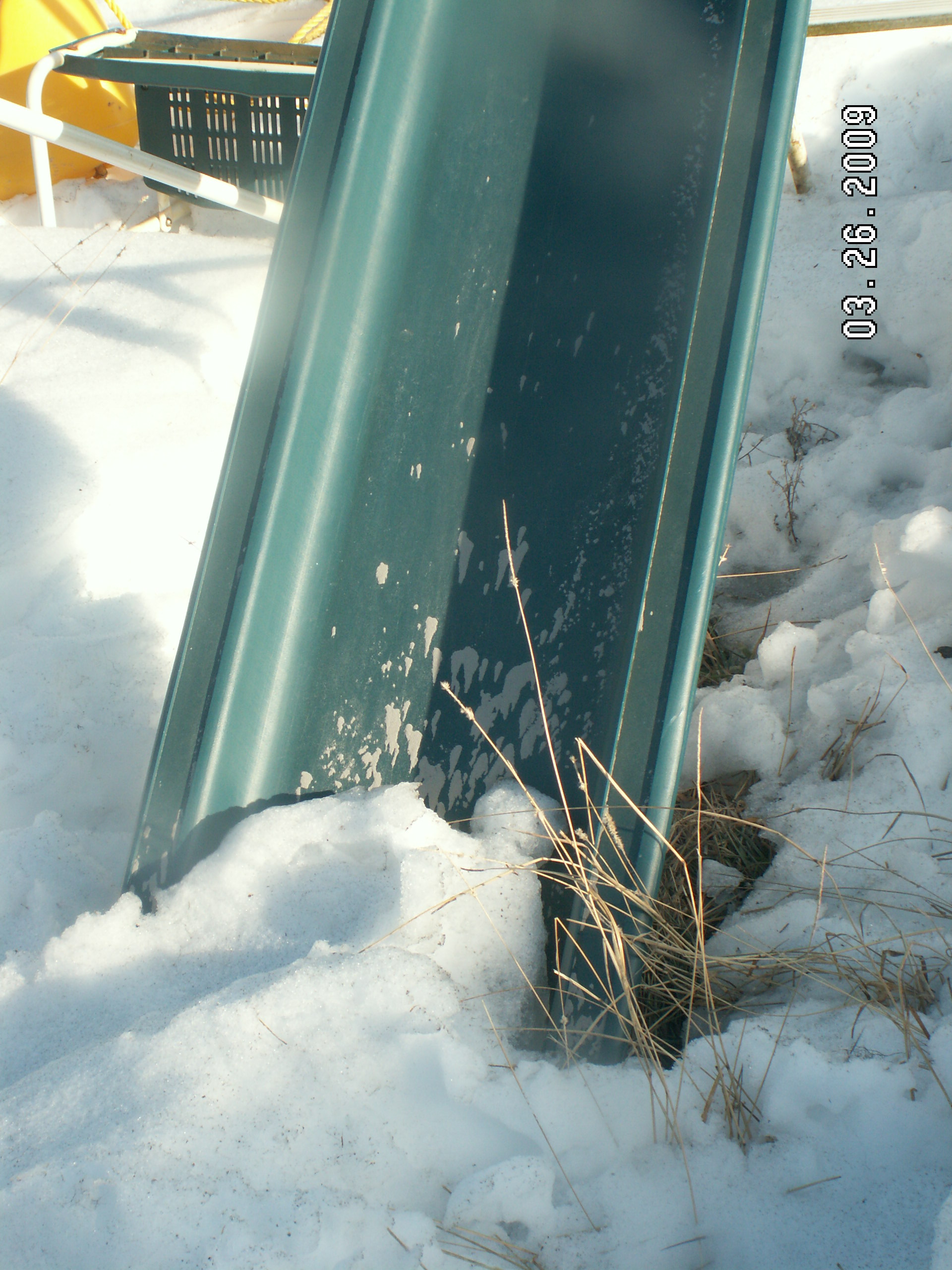 Ash on slide in Kasilof