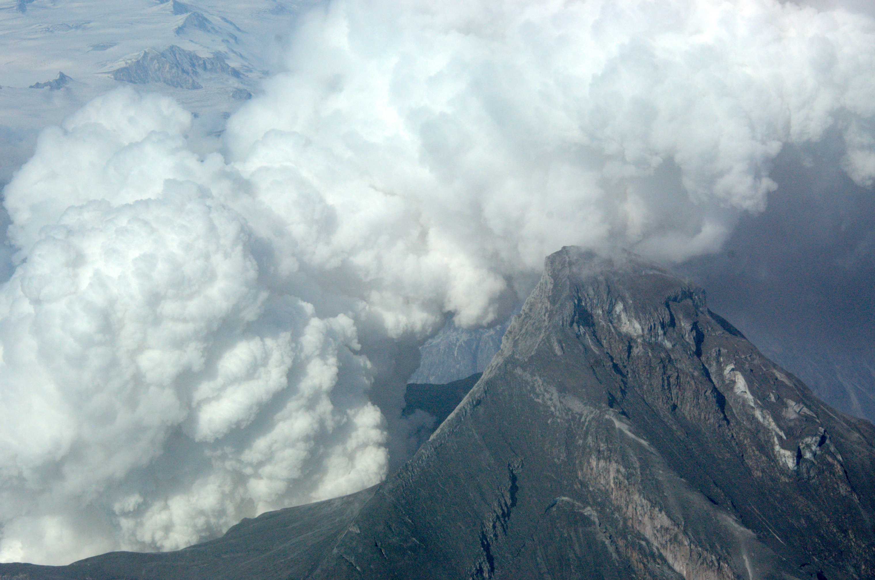 Photograph taken on April 5, 2009 during gas collection and observation ...