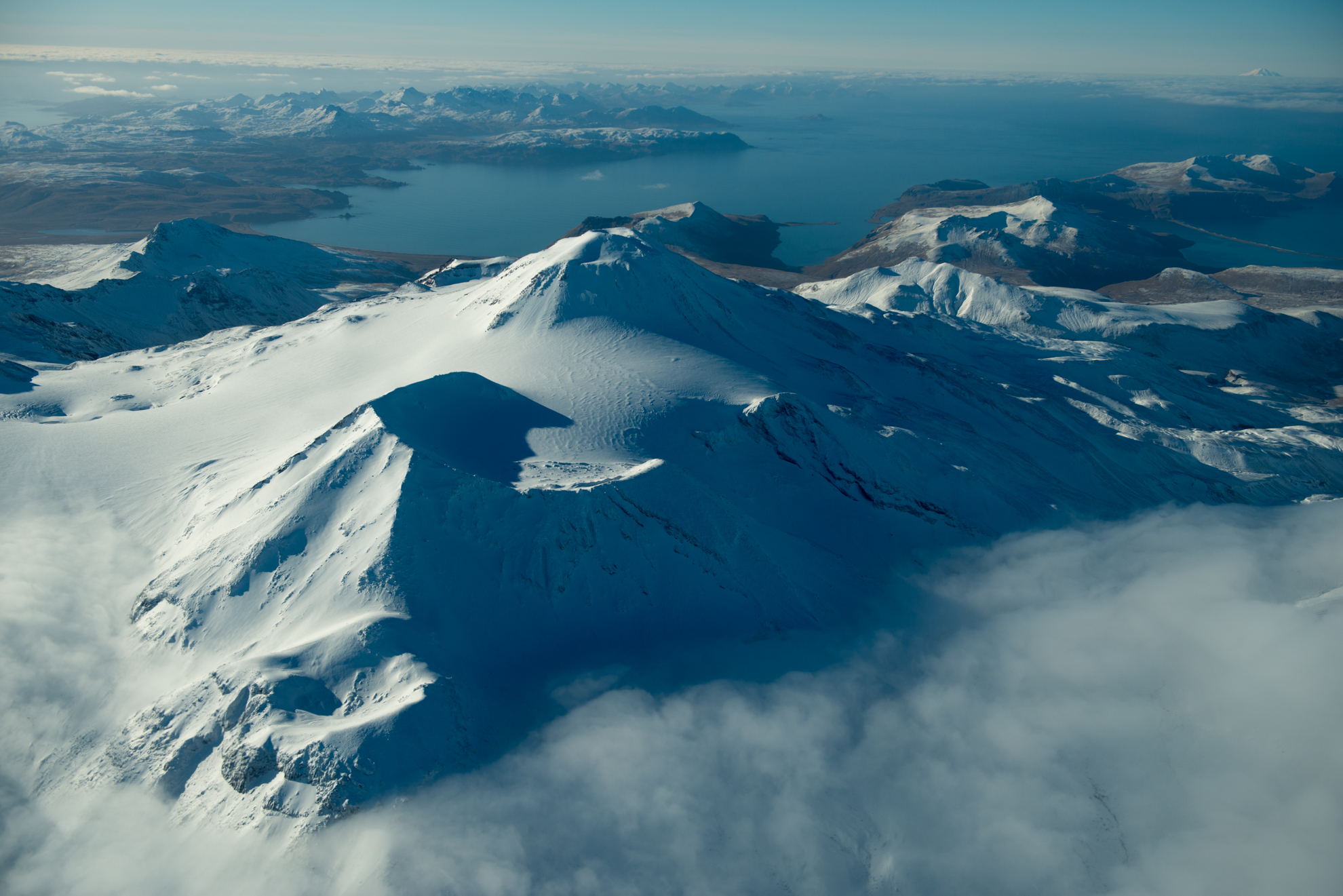 Atka Island, as viewed from the air in November, 2012. Photograph ...