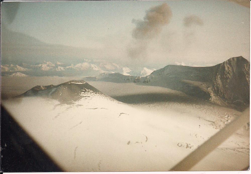 Photo of Veniaminof during 1983 eruption. Photo courtesy of Greg Gallant.