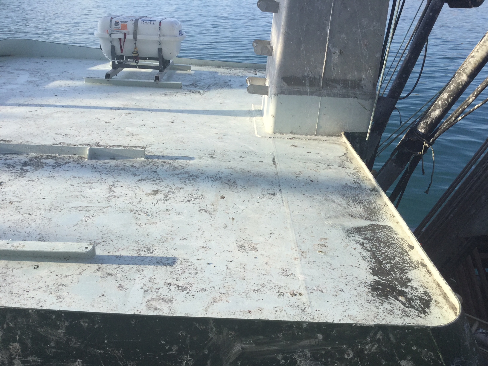 Photo of minor ashfall from March 8, 2017 eruption of Bogoslof volcano ...