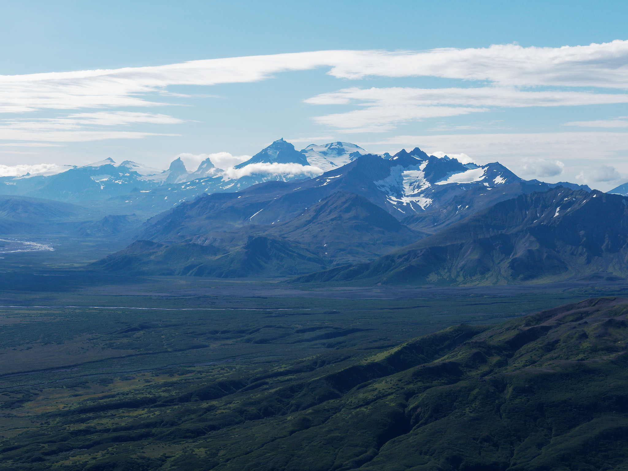 Kupreanof volcano and surrounding area from the east.