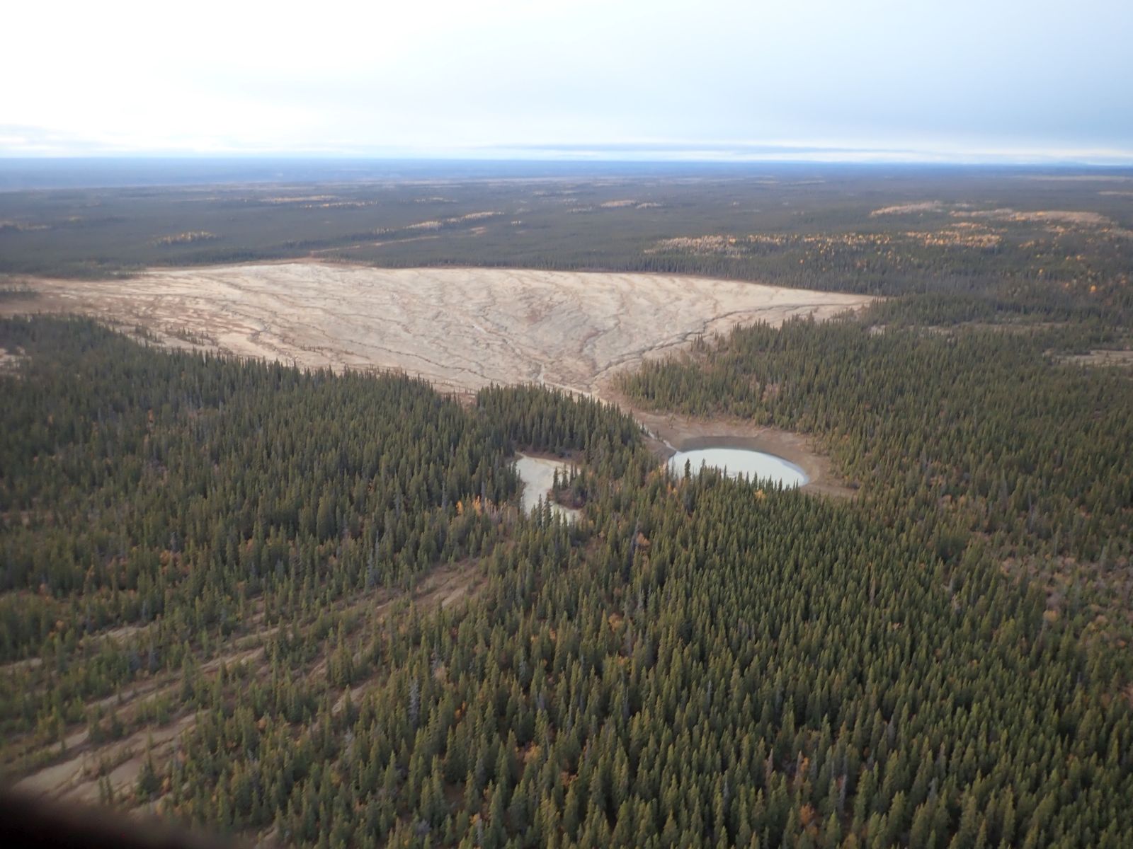 Aerial view of Lower Klawasi mud volcano, September 26, 2024. Photo by ...