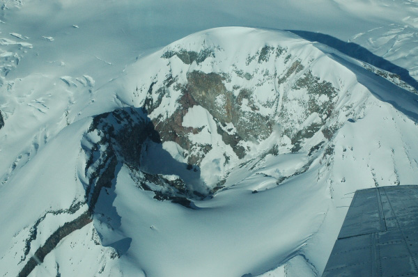 Crater Peak crater taken during AVO gas flight.