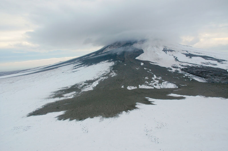 Photo of Augustine Volcano taken during a FLIR helicopter flight ...
