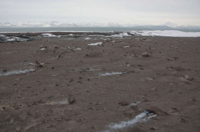 Photo of Augustine Volcano taken during a FLIR helicopter flight ...