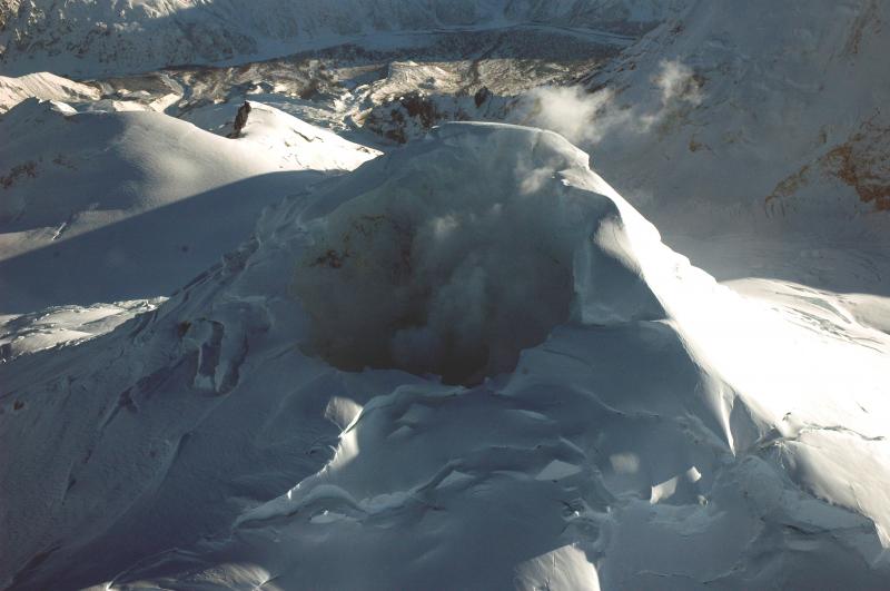 Ice cauldron at Spurr volcano.