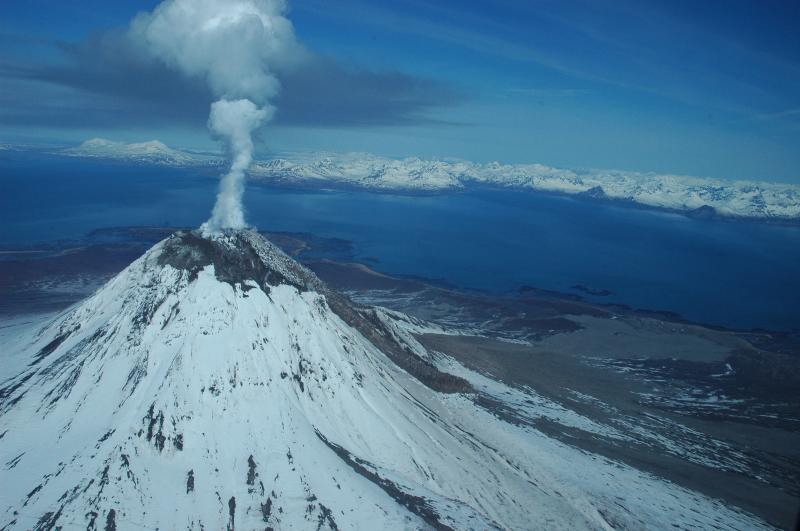 View from the SE. Augustine FLIR and geology field work, May 13, 2006.