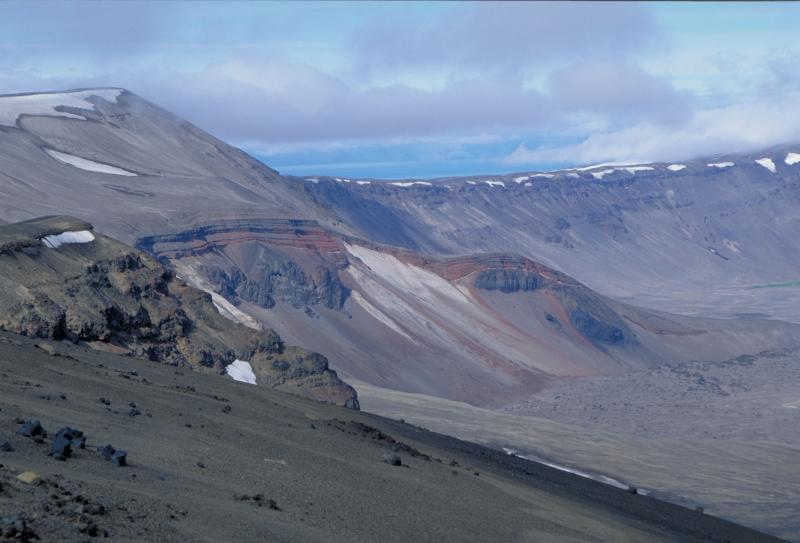 Half Cone from Aniakchak caldera rim to the southwest