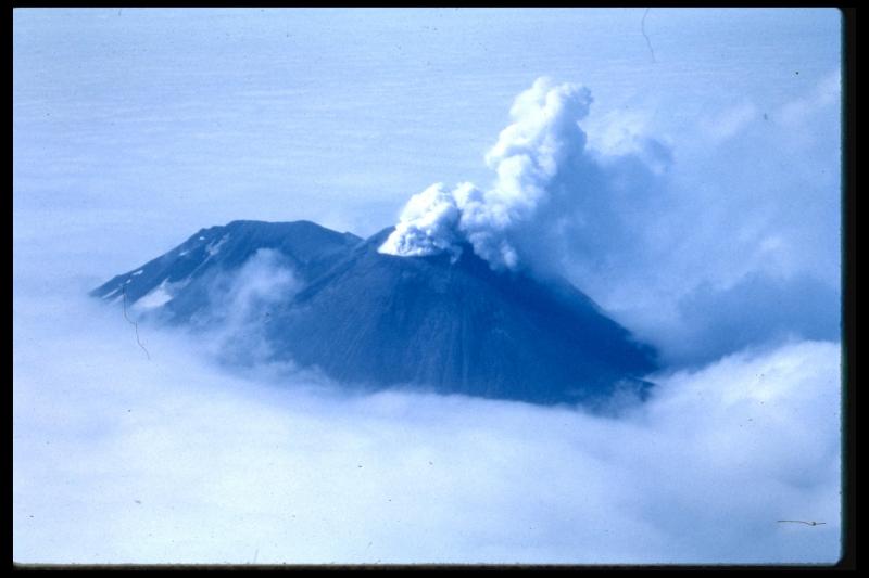 Gareloi Volcano during the August-September 1980 eruption.