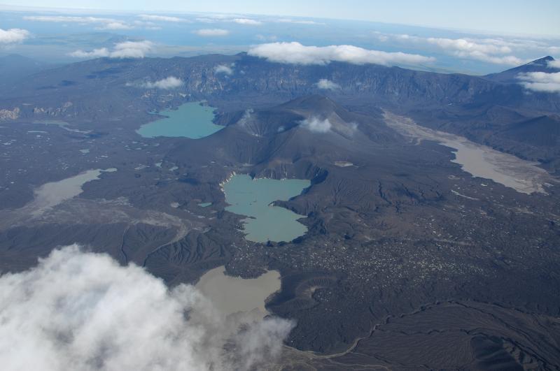 From 6000 feet looking east across Cone G lake, the new lake, the new ...