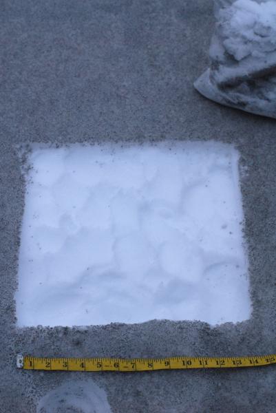 Ash fall sampling, Nikisksi (Kenai Peninsula); Redoubt 15:29 eruption ...