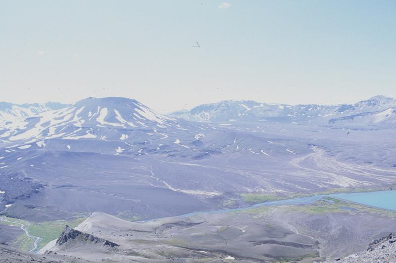 Aerial photo viewing Aniakchak. Photo courtesy to Tina Neal, USGS.