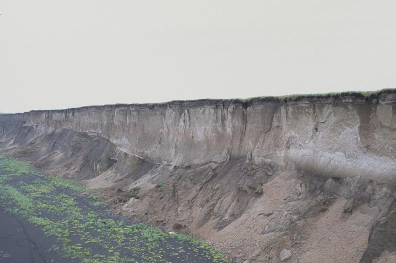Aerial photo of outcrop at Aniakchak. Photo courtesy of Tina Neal, USGS.
