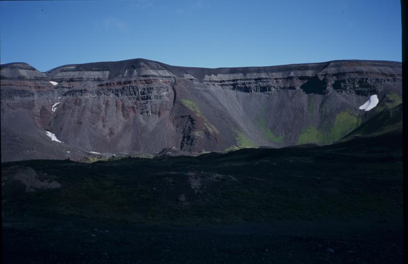 This photo is viewing Cone C spatter on the caldera rim of Okmok. Photo ...