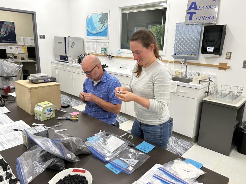 Kristi Wallace, Matt Loewen, Tim Orr, and Hannah Dietterich measure ...