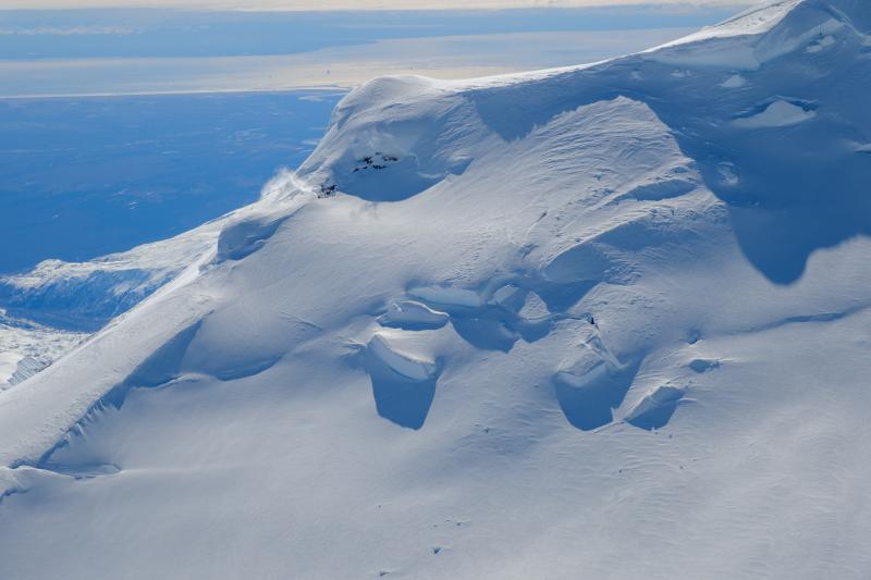 Area of persistent fumarolic activity on the northeast flank of the ...